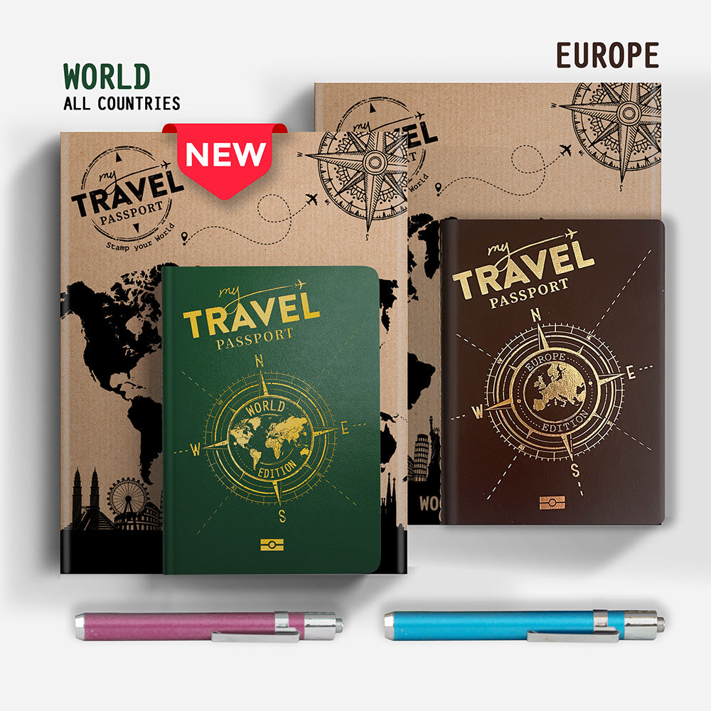 Pack Traveler - WORLD + EUROPE Edition (2 Pasaportes) – mytravelpassport